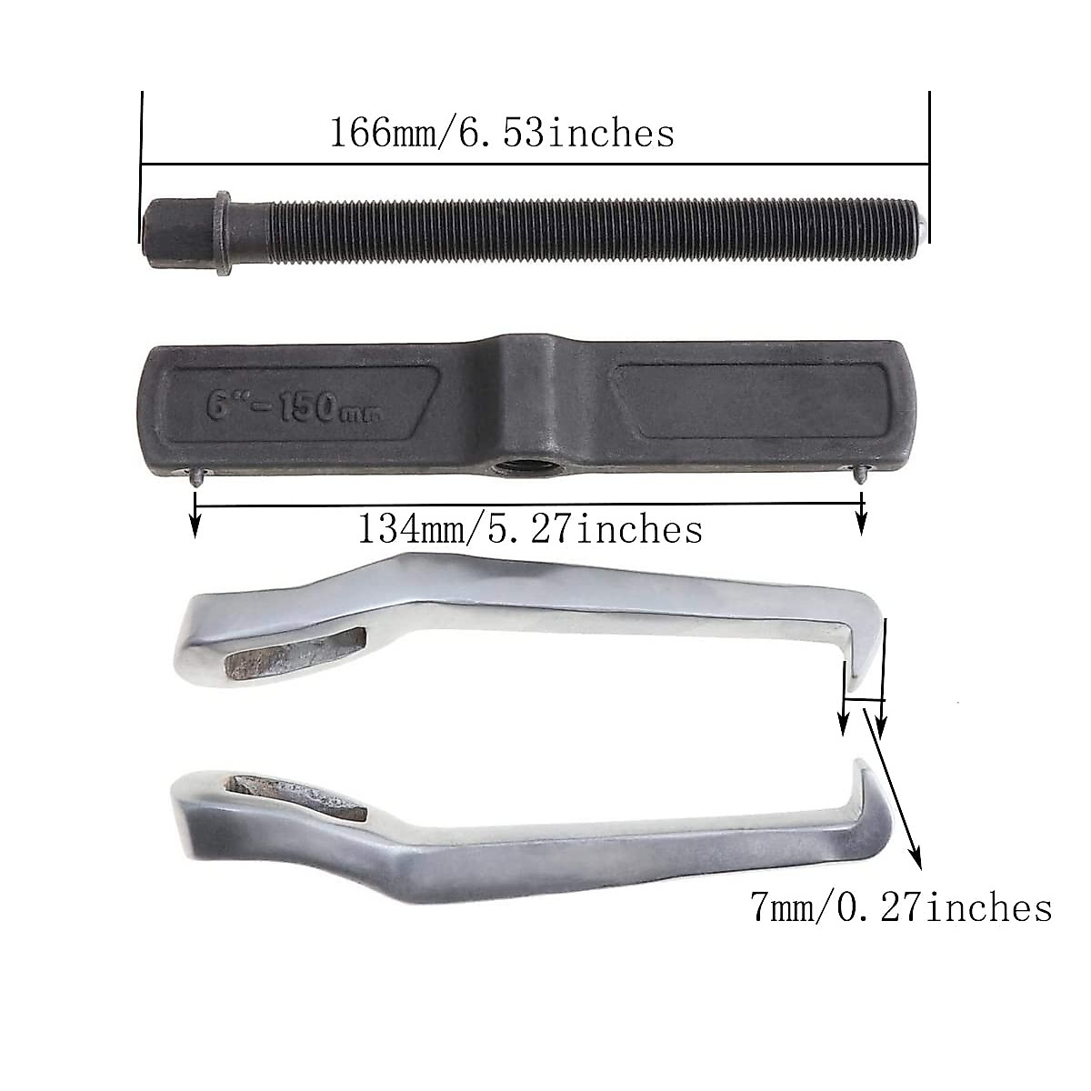 MANNIFEN CR-V Single Hook Two Claws Puller Separate Lifting Device.TAO+ Stores Offer 4 Different Sizes of jaw Puller for You to Choose to Deal with