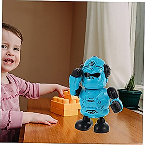 Toyvian 1pc King Robot Desktop Toys Kids Mini Toys Office Desk Toys Kids Robot Plaything Electric Toy Kid Electric Robot Toy Plastics, Electronic Components Child Intelligent Doll