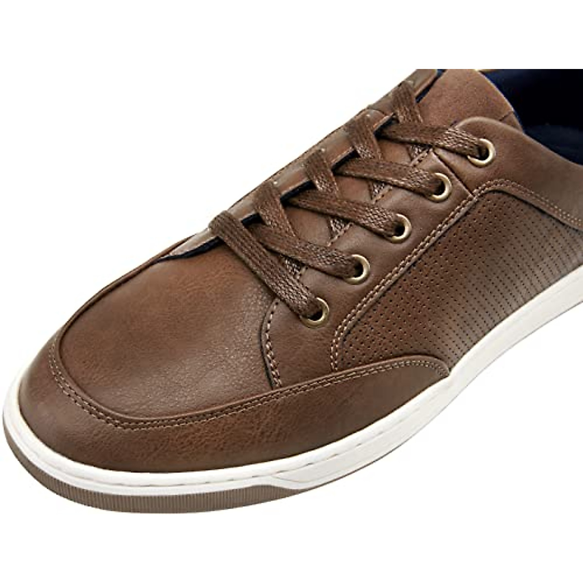 Jousen Men's Sneakers Classic Retro Casual Shoes for Men Breathable Business Dress Sneaker (A81Q07 Dark Brown 10.5)