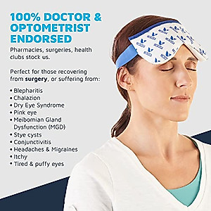 Eye Mask for Dry Eyes | Warm Eye Compress | Natural Heat Eye Mask for Styes, Blepharitis, Tired Eyes & More by Medcosa