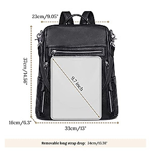 S-ZONE Women Genuine Leather Backpack Purse Ladies Soft College Shoulder Bag Casual Daypack