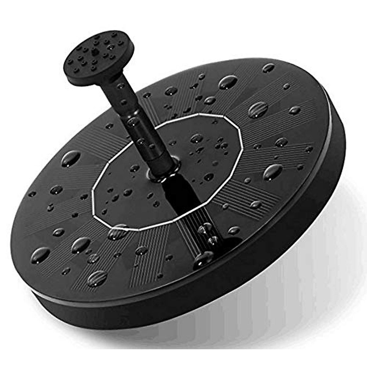 Lheng Solar Powered Fountain Pump, Solar Birdbath Fountain, 7V/1.4W Free Standing Floating Birdbath Water Pumps for Garden, Patio, Pond and PoolIdeal