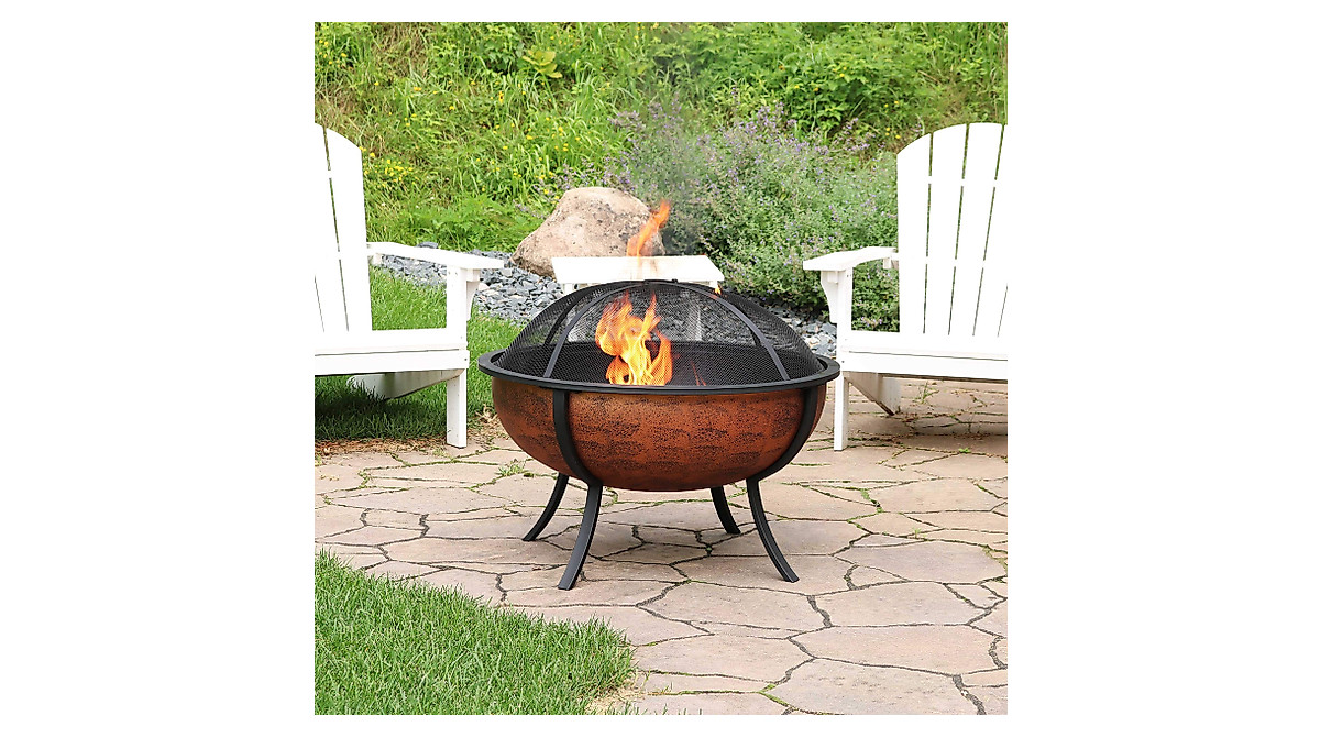 Sunnydaze 32-Inch Steel Fire Pit - Durable & Stylish