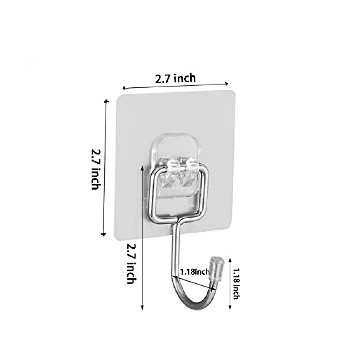 zcvirvae Large Adhesive Hooks 11Ib,Waterproof Anti Rust Wall Hook for Hanging Heavy Duty,Stainless Steel Towel and Coat Hook for use in The Interior Kitchen, Bathroom, Home and Office, 6Pack (Golden)