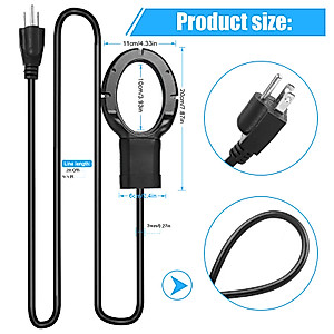 LOYCEGUO New 500W De-icer Submergible Bird Bath Heater Aluminum Cast for Livestock Poultry Horses, Cows, Birds, Wildlife Drinking Indoor Outdoors in Winter with 9.84 Foot Cord Birdbath Water Heater