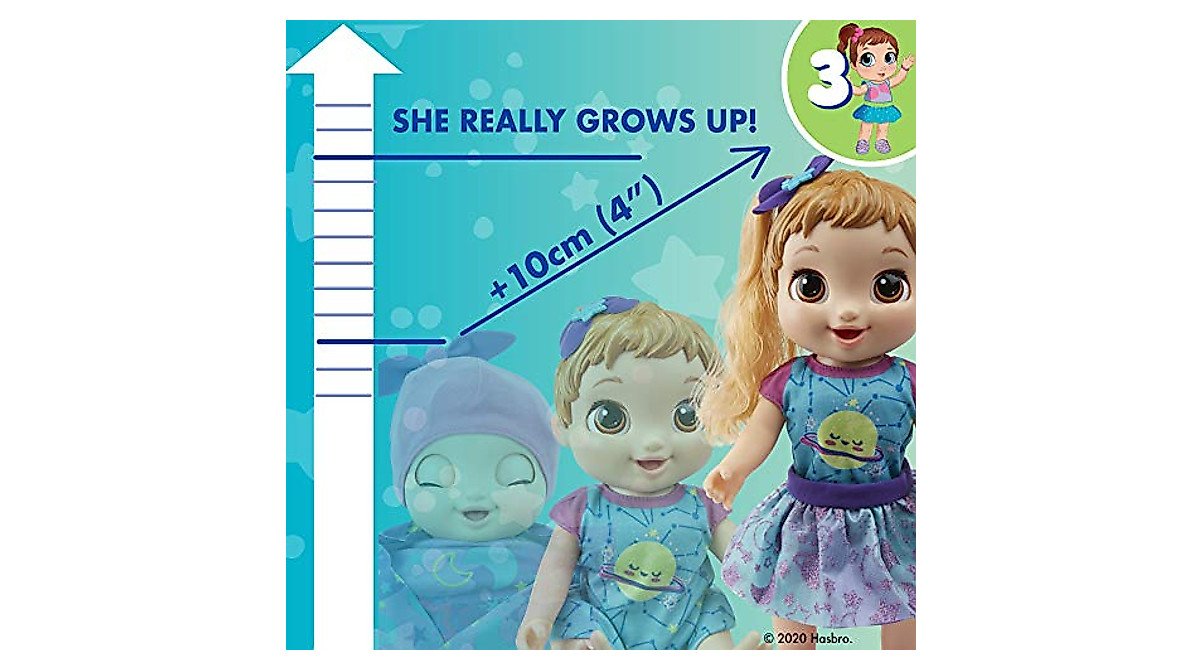Baby Alive Baby Grows Up Doll - Grow, Talk & Play with Surprises