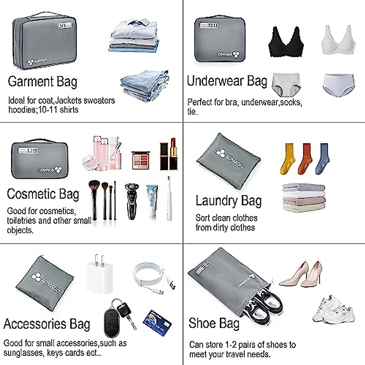 Joyway Luggage Sets,3 Piece Suitcase Set Carry On Luggage with Spinner Wheels,Hardside PP Durable Luggage with TSA Lock(Blue, 11 piece set)…