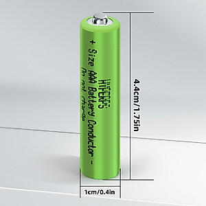 HYPERPS AAA Size Battery Placeholder Conductor Fake Dummy Battery Setup Shell(8-Pack)