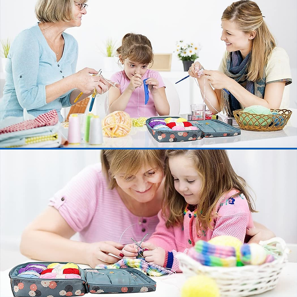 67 Pcs Crochet Hook Set with Case Globalstore Crochet Kit with Yarn, Ergonomic Crochet Kits Include 5 Roll Yarn, Knitting Needles and Other Supplies, Full Crochet Starter Kit for Beginners Adults