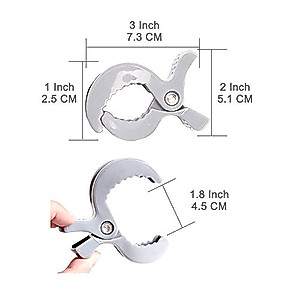 LAT 4-Pack Stroller Pegs Clips to Hook Muslin Blanket Sun Shade to Canopy, Pram Toy Holder, Car Seat Cover Clips, Protect Baby Kids from Sun Wind Insects (Grey + White)