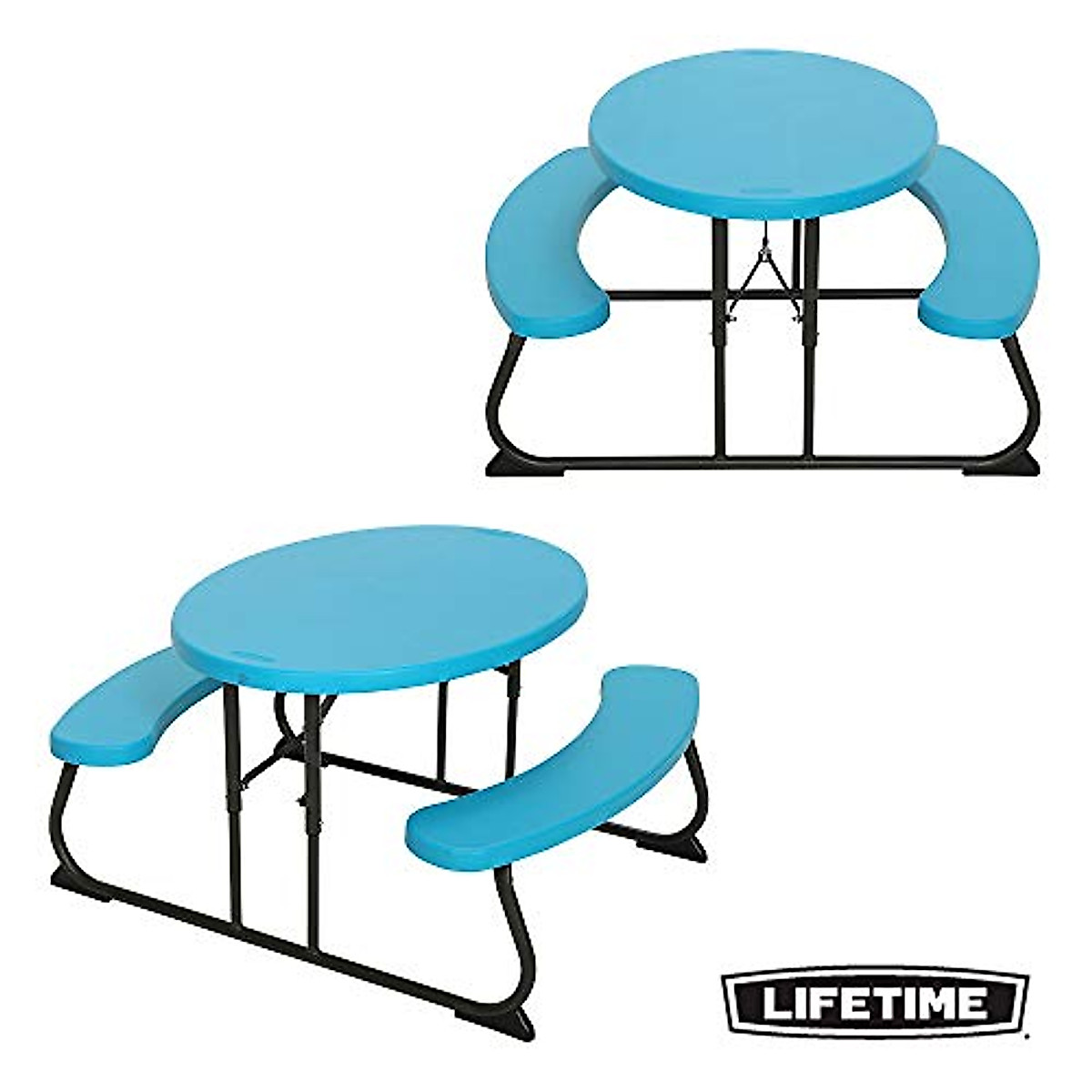 Lifetime 60229 Kids Oval Picnic Table, Glacier Blue