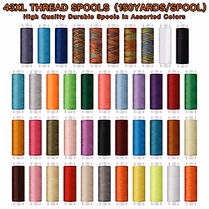 Sewing Kit for Adults,Maxfanay Needle and Thread Kit for Sewing,Professional Sewing Supplies Accessories with Tailor Scissors,43XL Thread,30 Needles,Thread Snips and More for Travel Home Beginners