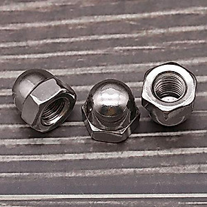 5/16-18 Acorn Hex Cap Dome Head Nuts, 304 Stainless Steel 18-8, Coarse Thread UNC, Full Thead Coverage, Pack of 25
