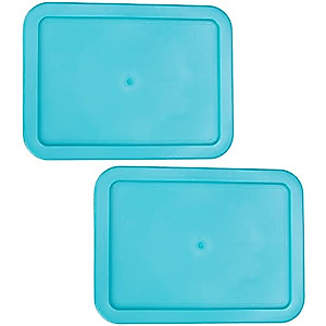 Klareware 11 cup Rectangle Plastic Food Storage Replacement Lids Covers for Klareware and Pyrex 7212-PC Glass Bowls (Container not Included)