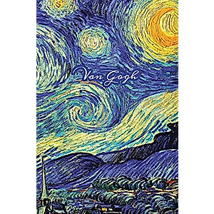 Van Gogh: Starry Night Painting, Hardcover Journal Writing Notebook Diary with Dotted Grid, Lined, Blank, Vintage Paper Style Pages (Decorative Notebooks)
