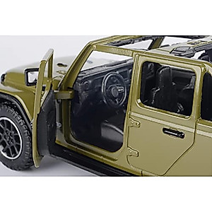 Motormax Toy 2021 Gladiator Overland (Open Top) Pickup Truck Matt Green 124-127 Diecast Model Car by Motormax 79367
