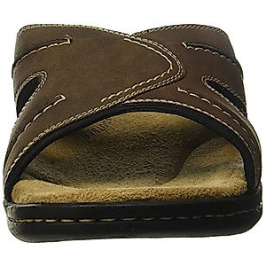 Dockers Men's Slide Sandal, Dark Brown, 10 Wide