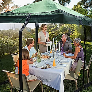 Tiimmgaal Mosquito Netting for Patio Umbrella 14FT Double Sided Patio Umbrella Canopy Netting &10X10 Ft gazebo (Black)(Does Not Contain Gazebo Patio Umbrella) (14FT Black)