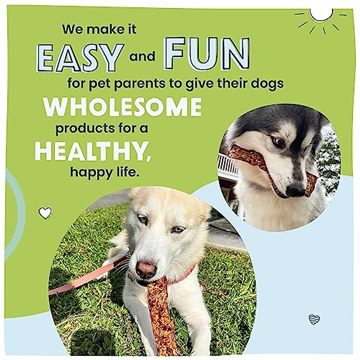 Pawstruck Bully Slices Rawhide Chews for Dog, 1 lb. Long Lasting Treats, Pet Food, Low Calorie Bully Sticks Alternative, Beef Flavor, Pizzle Coated Chew Sticks, No Artificial Ingredients, 1 Pounds