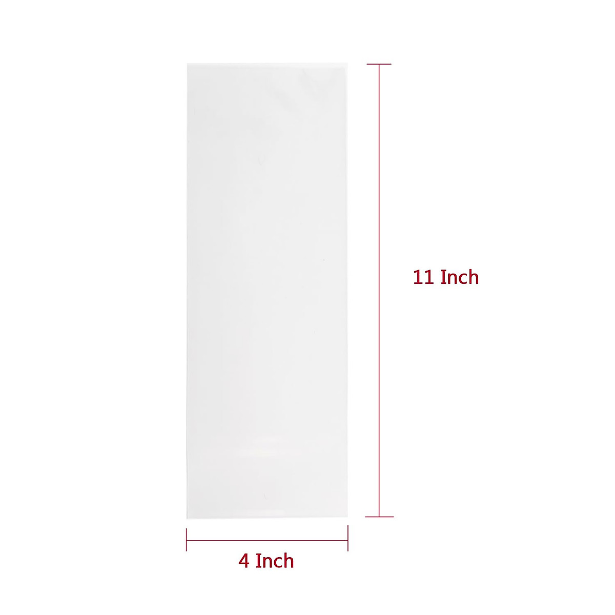 Volanic 100PCS Clear Treat Bags 4X11 Inches OPP Cello Cellophane Flat Bag With Colorful Twist Ties For Wedding Gift Candy Cookie Bakery Dessert Wrap