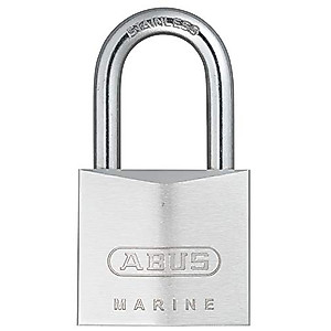 ABUS 75IB/40HB40 Marine Grade Chrome Plated Brass Padlock with 1 1/2" Stainless Steel Shackle, Keyed Different