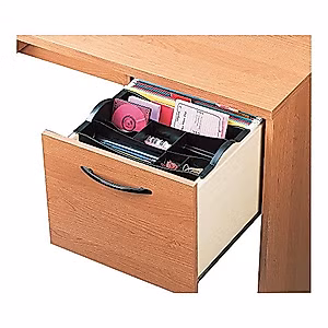 Rubbermaid Hanging Desk Drawer Organizer, Plastic, Black (11916ROS)