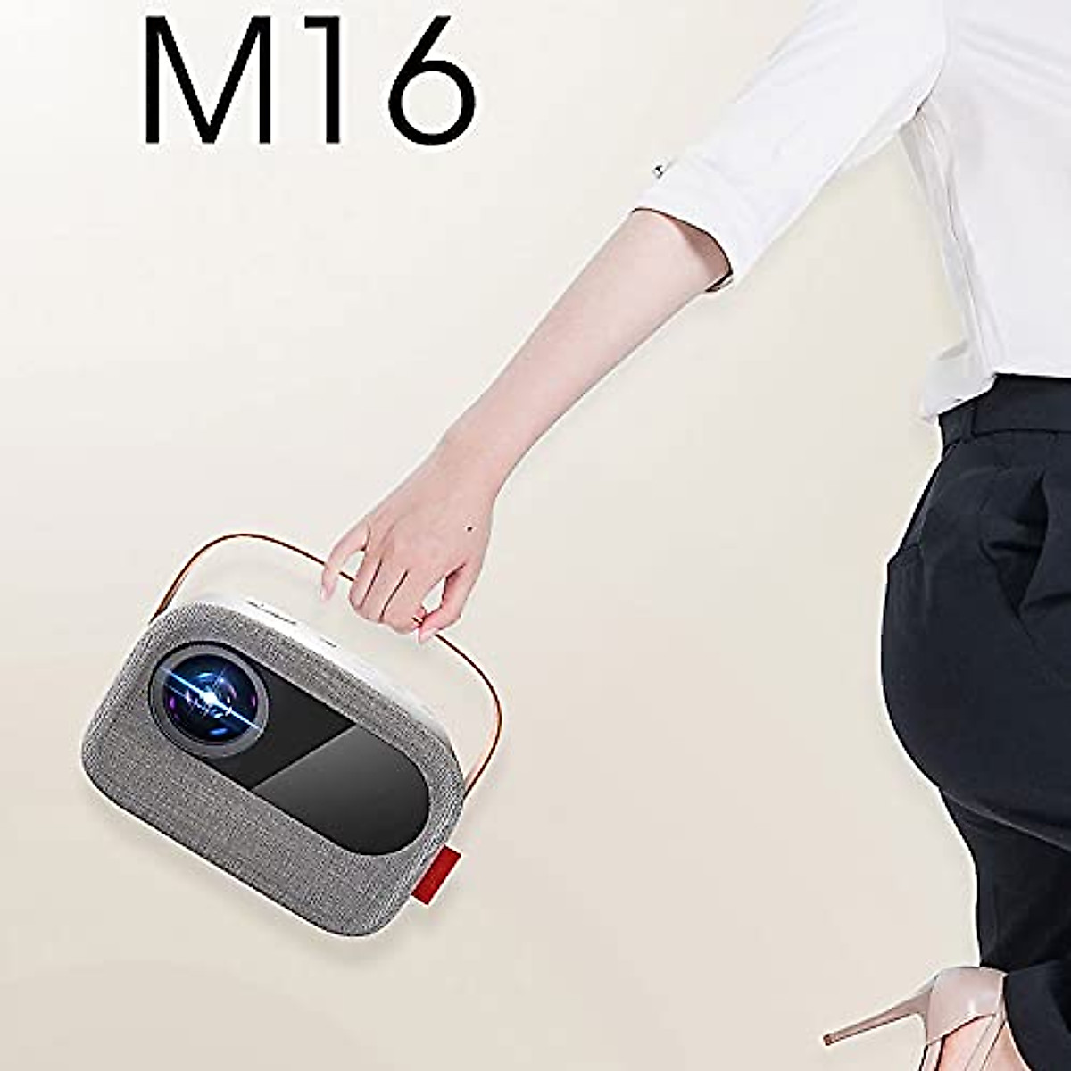 FZZDP LCD Projector 1080P 4500 Lumens Compatible No Screen TV Mini Dormitory Student Home Theater Wall Projection Bedroom