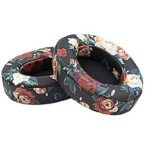 MMOBIEL Ear Pads Cushions Compatible with Beats by Dr. Dre Studio 2.0 Wired/Wireless B0500/B0501 & Beats Studio 3.0 () (Black Flower)