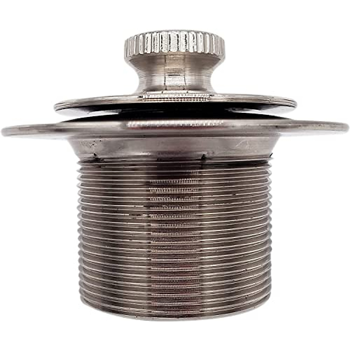 Westbrass D941K-07 1-3/8" Fine Thread Twist & Close Bathtub Drain Trim with One-Hole Overlfow Faceplate, Satin Nickel