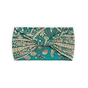 Eyanse Workout Headbands for Women Leopard Boho Retro Paisley Fabric Fashion Stretch Head Wraps Yoga Hair Bandana Head Bands Pack of 3,Colorful