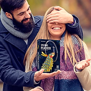 Piececool 3D Puzzles for Adults, Gorgeous Peacock 3D Metal Model Building Kits, Challenging Brain Teaser 3D Puzzles DIY Assembling Crafts Kit Creative Gfits Home Decor