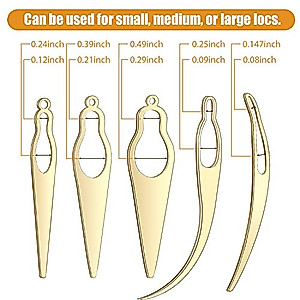 13 Pieces Dreadlocks Tool Set Includes 5 Pieces Latch Hook Crochet Needles, 3 Pieces Dreadlocks Crochet Hook and 5 Pieces Locking Hair Extensions Tool for Locs, Sisterlocks, Easyloc Hair