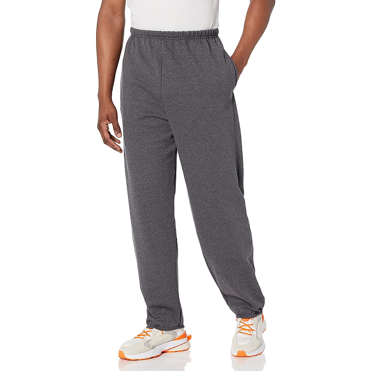 Hanes Men's Ultimate Cotton Pant, Charcoal Heather, X Large