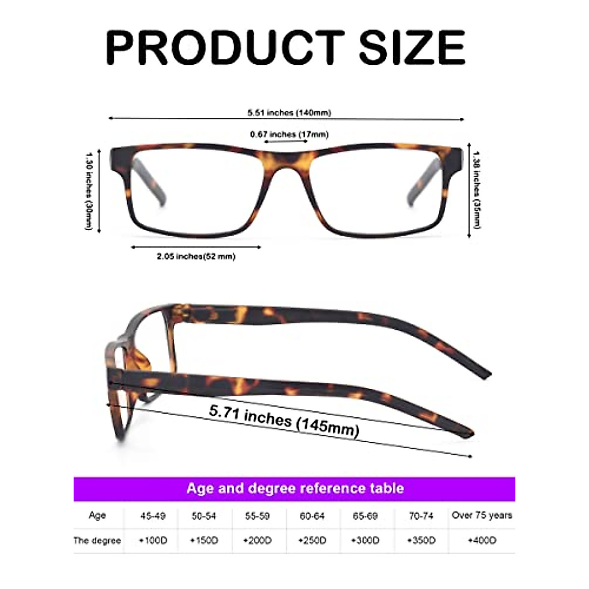 Colloddiss 4-Pack Reading Glasses for Men Women, Spring Hinge Readers Glasses, Blue Light Blocking Eyeglasses SR20523, 4 Black 2.5 x