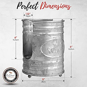 Autumn Alley Farmhouse Sponge Holder - Galvanized Kitchen Sponge Holder for Kitchen, Rustic Kitchen Accessories Farmhouse Style with SCRUB Label, Charm Country Kitchen Accessories Counter