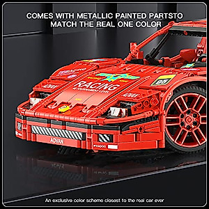 Mould King Ferrari F40 LM Racing Car Building Sets Toy with Remote Contral, 13095 Technology Super Car Model Building Blocks,1:10 Collectible Car Building Kits for Fans Adult Teens 14+(2688 Pieces)