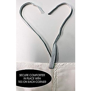 Elegant Comfort Luxurious Hotel Collection Super-Soft 1500 Thread Count Egyptian Quality 3-Piece Greek Pattern Duvet Cover Set, King/California King, Cream