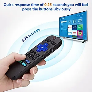 Replacement Remote Compatible for TCL Roku/Hisense Roku/Onn Roku/Insignia Roku/Element Roku/Westinghouse Roku/Hitachi Roku TV, with Buttons for Netflix, Disney+, Hulu, Sling【Not for Roku Stick】