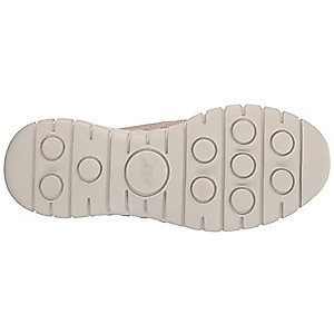 Skechers Women's GO Walk Smart 2-Stretch Knit Sneaker, Taupe/Blue, 7.5