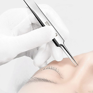 Professional Facial Blackhead Remover Tweezers,3Pcs Precision Pimple Popper Tool Kit for Whitehead Ance Blemishs Comedones Stainless Steel Makeup Tool - Matte