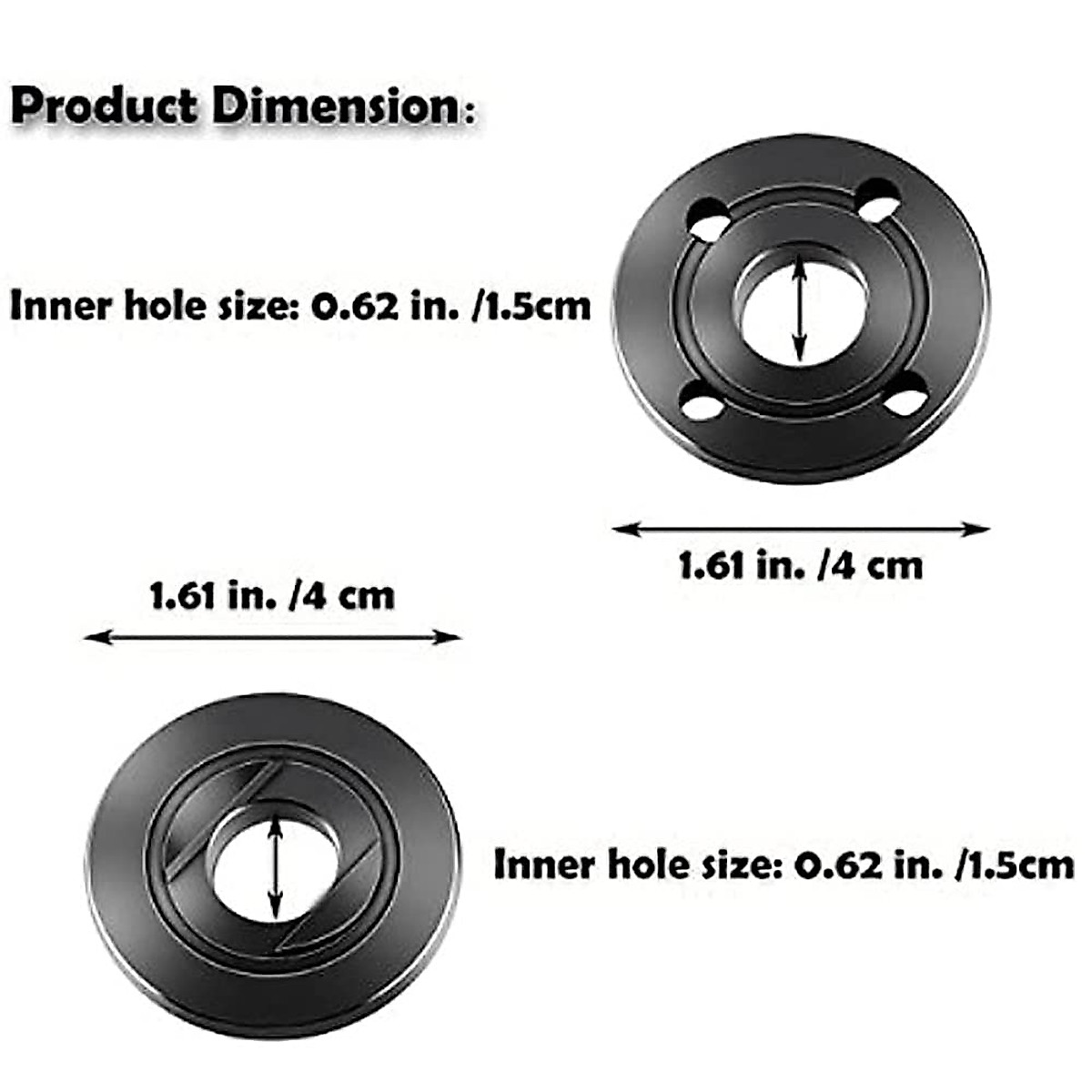 Set of 3 Grinder Flange Replacement Parts 5/8-11 Grinder Nuts with Spanner Wrench, Angle Grinder Attachments Compatible with Dewalt Milwaukee Ryobi