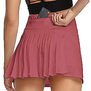 TUU Pleated Tennis Skirts for Women with Pockets, Shorts Athletic Golf Skirts,Activewear Running Workout Sports Skirt