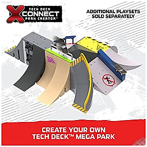 TECH DECK, Competition Wall X-Connect Park Creator, Customizable and Buildable Ramp Set with Exclusive Fingerboard, Kids Toy for Boys and Girls Ages 6 and up