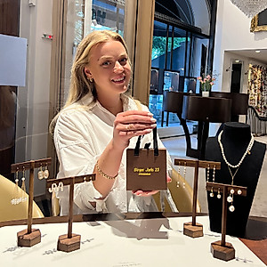 Birger Jarls 23 White Pearl Earrings for Women,AAAA+ Freshwater 6mm-6.5mm Pearl Adjustable Dangle Earrings Elegant Trendy Jewelry Women Girls Earrings for Wedding Prom Party(Yellow Gold)