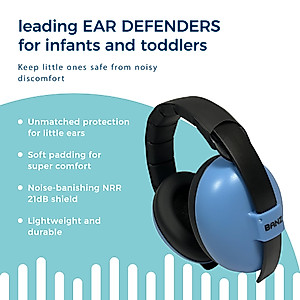 Baby BANZ Earmuffs Infant Hearing Protection â€“ Ages 0-2+ Years â€“ Industry Leading Noise Reduction Rating â€“ Soft & Comfortable â€“ Baby Ear Protection