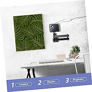 HOMSFOU 1 Set Home Supplies Wall-Mounted Router Rack Stainless Steel Router Storage Holder Black Camera Bracket