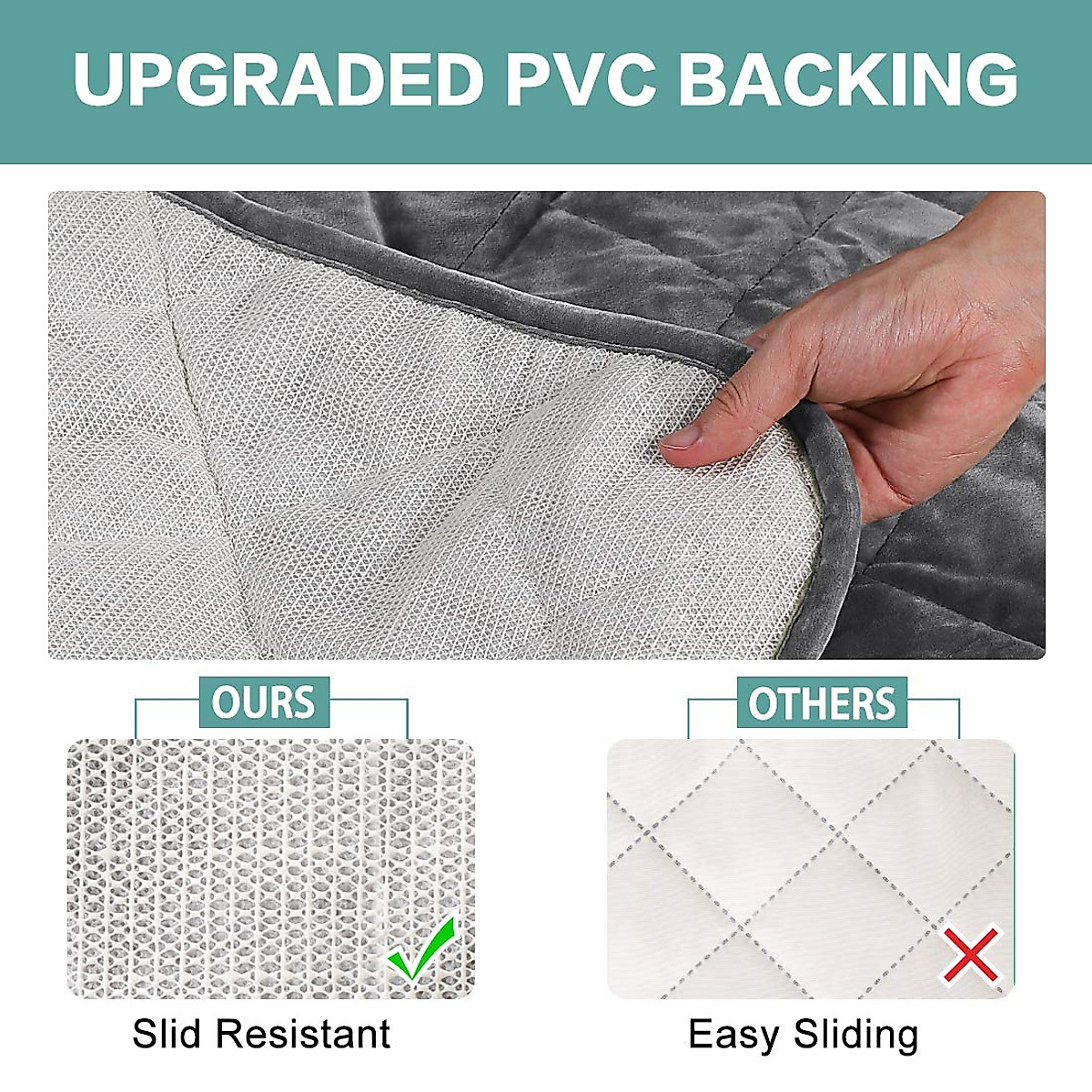 Turquoize Recliner Couch Cover Velvet Loveseat Recliner Cover Recliner Couch Covers for 2 Cushion Couch Recliner Cover Slip Resistant Recliner Protector with Straps Seat Width Up to 54" (54",Gray)