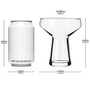 Libbey Stemless Margarita Glasses Set of 4, Classic, Lightweight Mixed Cocktail Glasses Set, Large Margarita Glasses Set for Cinco de Mayo, Parties