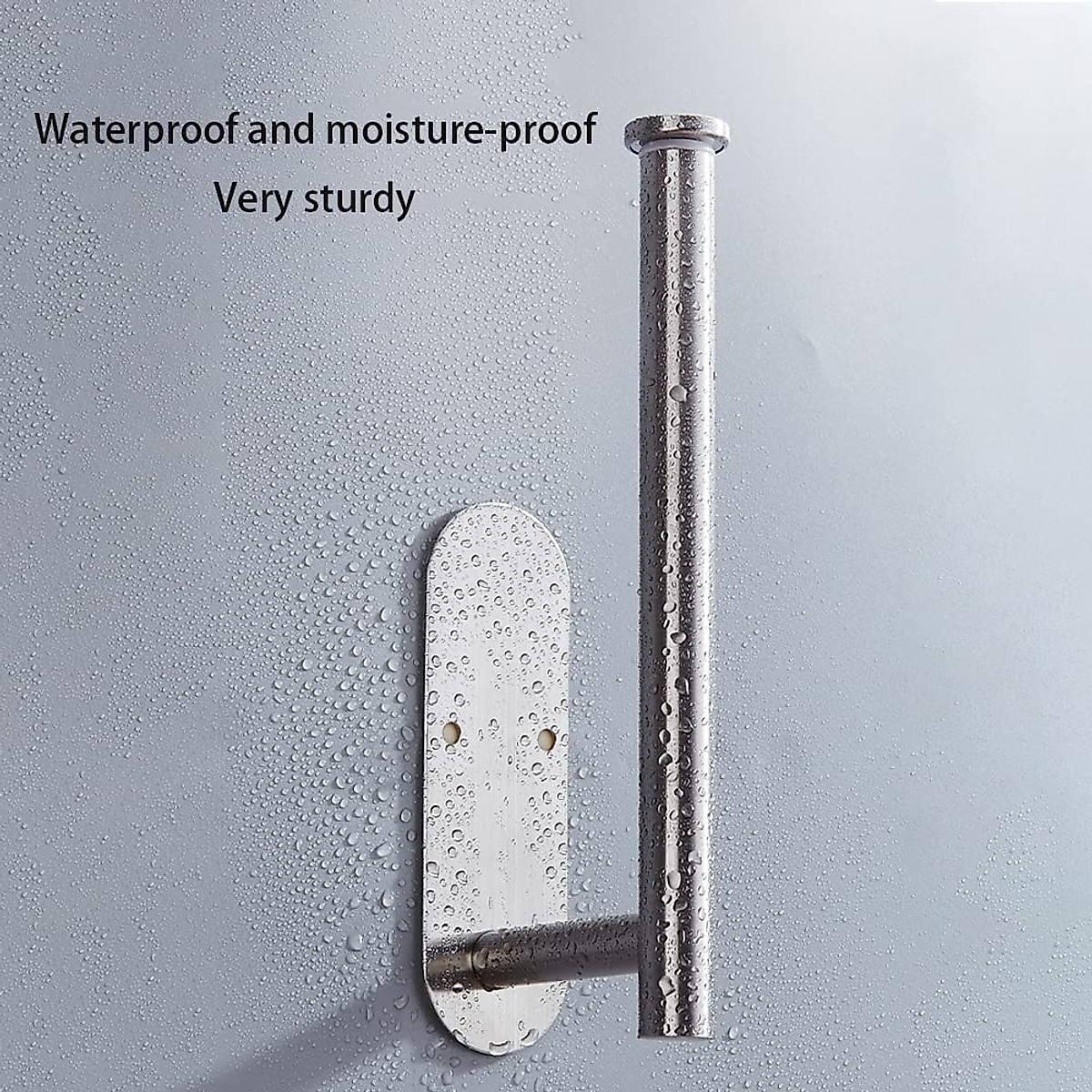 Expandable Rack Paper Towel Holder Under Cabinet Kitchen Paper Towel Stand Holder for Kitchen、Bathroom Organization and Storage, Self-Adhesive or Drill mounting (Silvery)