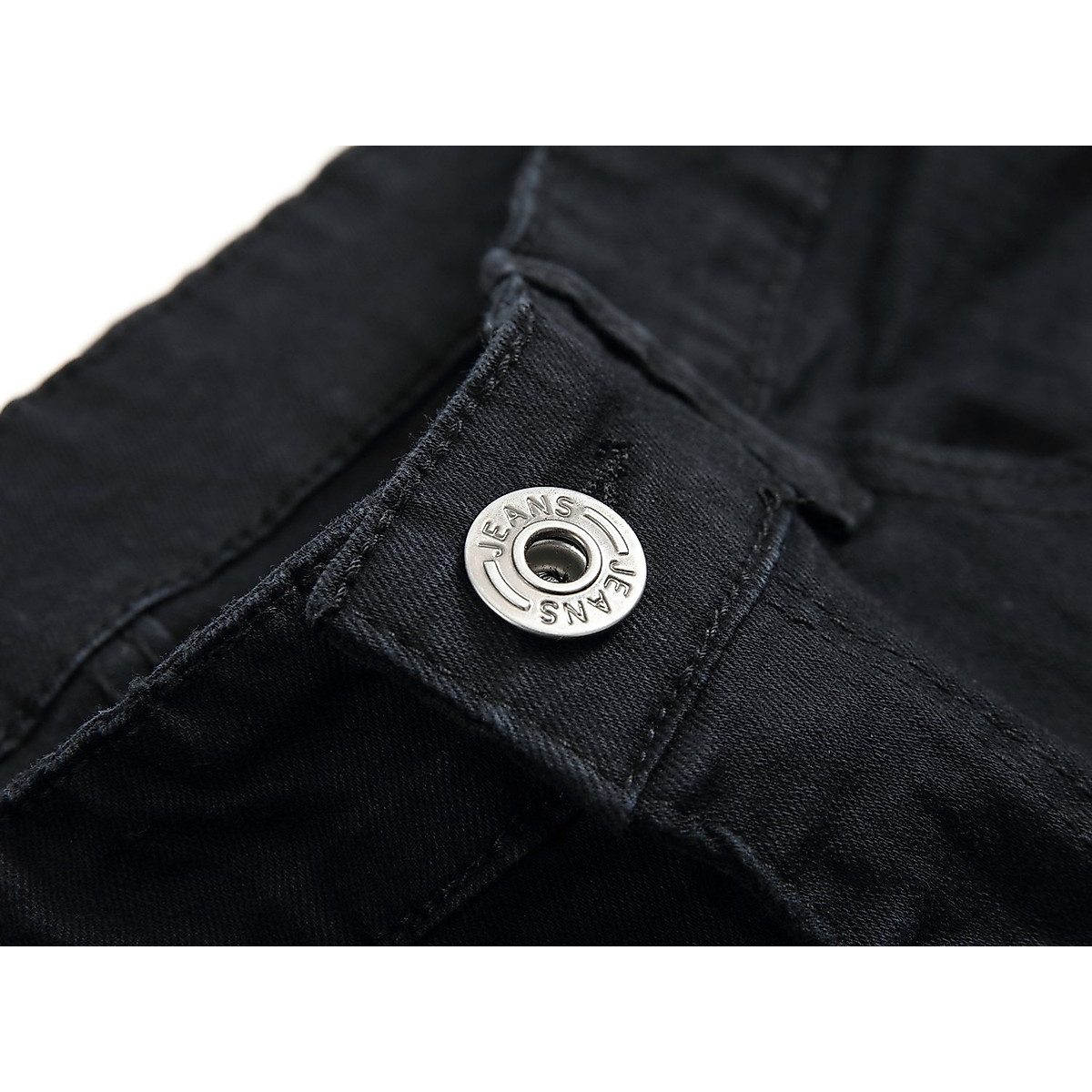 Men's Black Skinny Slim Fit Stretch Straight Leg Fashion Jeans Pants, 31W